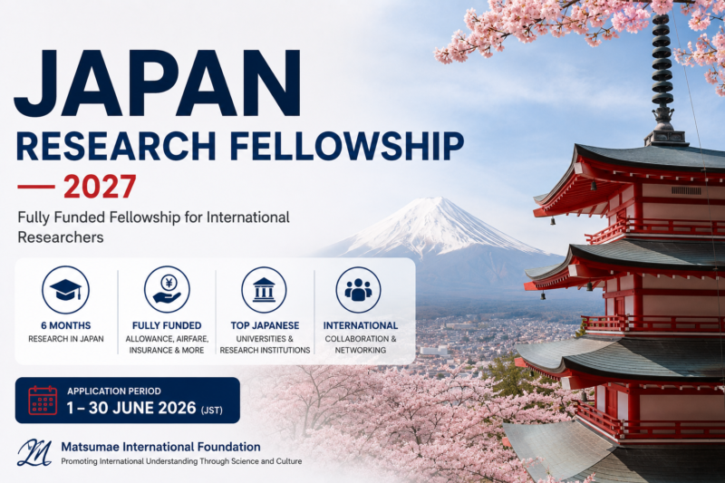 Japan Research Fellowship 2027: Fully Funded 6-Month Research ...